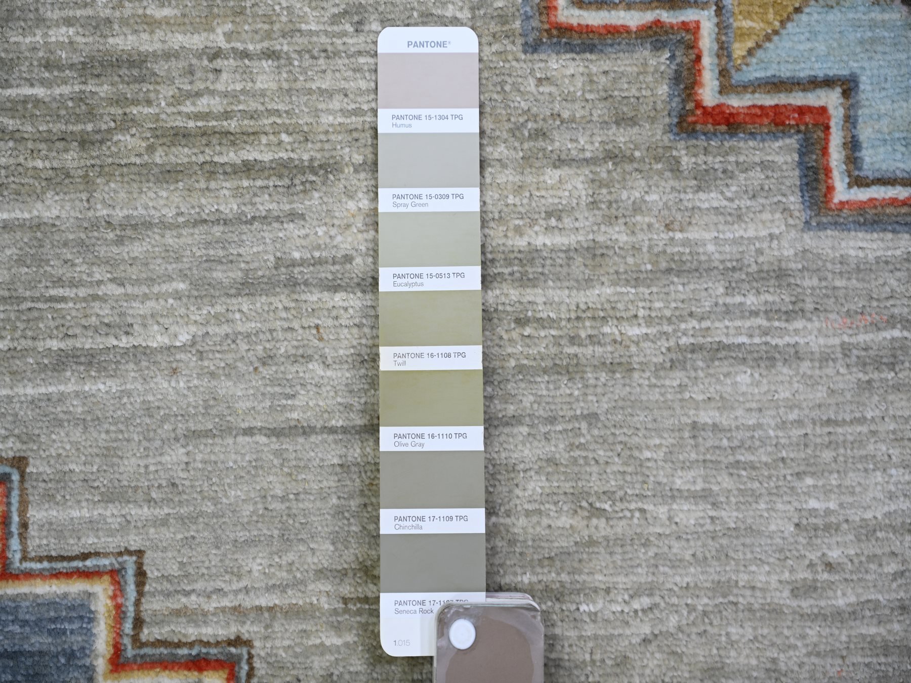 8'8"x11'7" Echo Gray, Pure Wool Hand Knotted, Finer Peshawar with Heriz ...