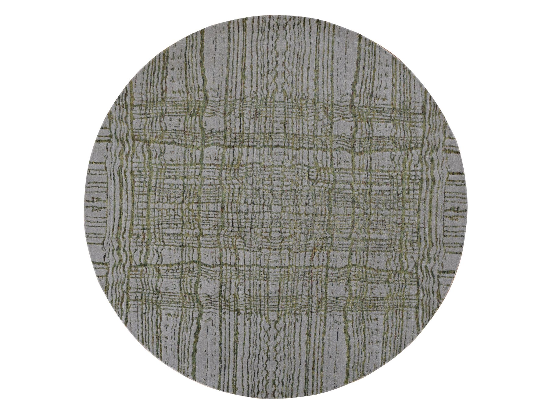 5'10"x5'10" Thunder Gray, Fine Jacquard Hand Loomed, Modern Safari ...