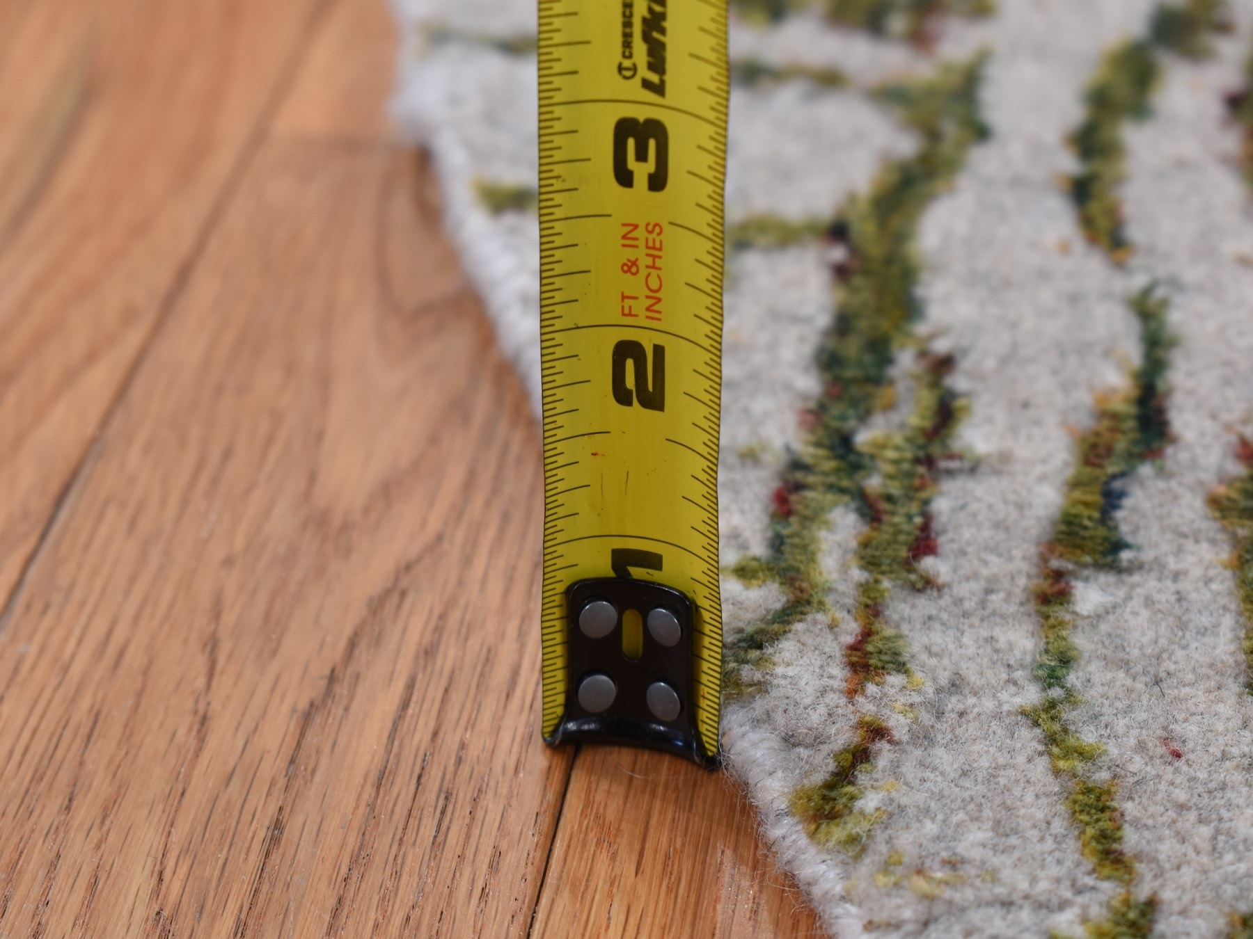 5'10"x5'10" Thunder Gray, Fine Jacquard Hand Loomed, Modern Safari ...