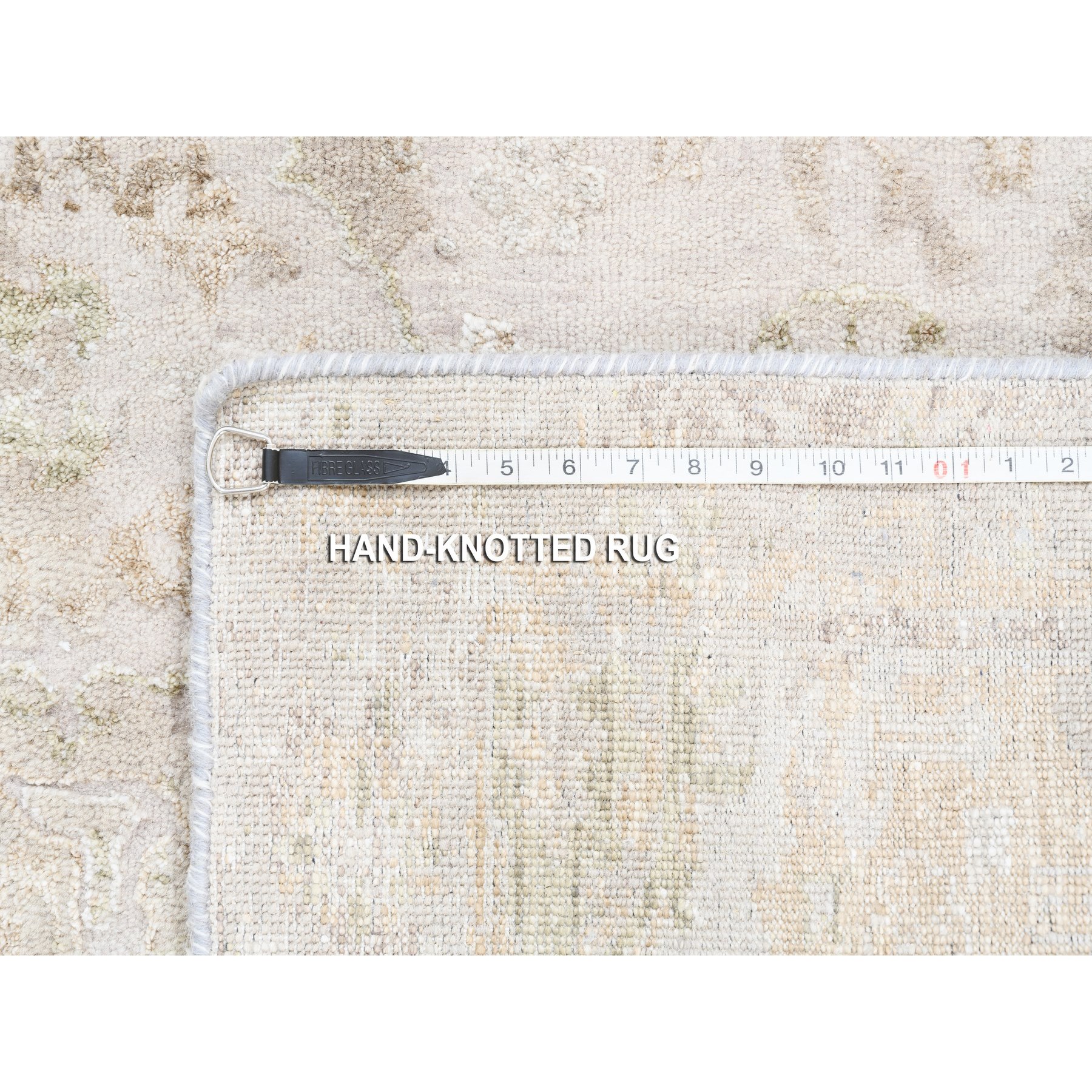 3'x5' Hand Knotted Beige Modern Wool And Silk Oriental Rug 62431